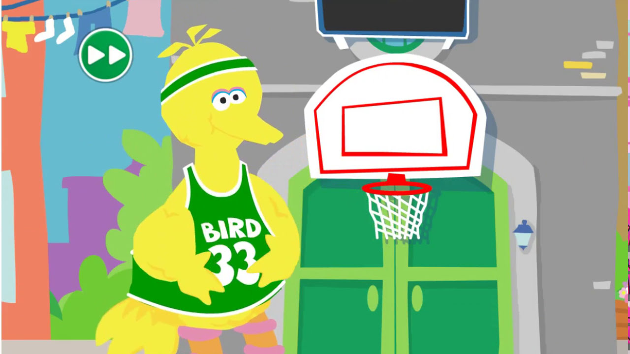 Big Bird's Basketball For All Baby English Kids Games - YouTube
