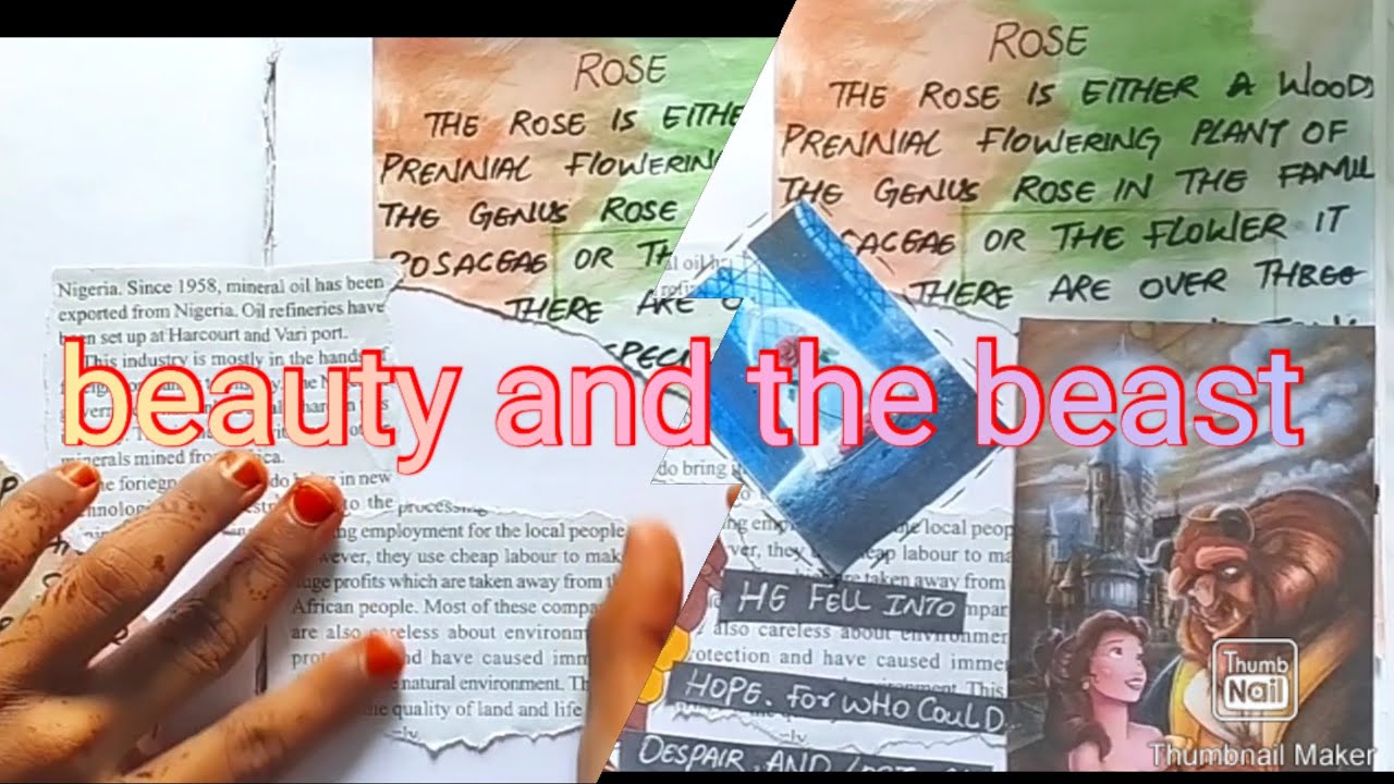 beauty and the beast journal 🌹🌹 with some handmade stickers and comic collected stickers - YouTube