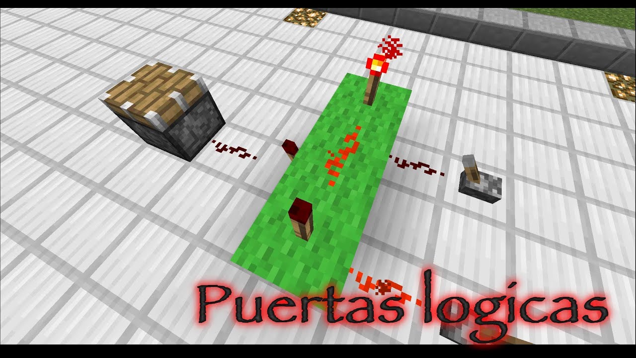 Redstone Teorico: Puertas logicas [NOT, AND, NOR, RS NOR LACHT ...