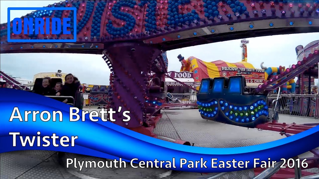 Arron Brett's Twister Onride @ Plymouth Central Park Easter Fair 2016 ...