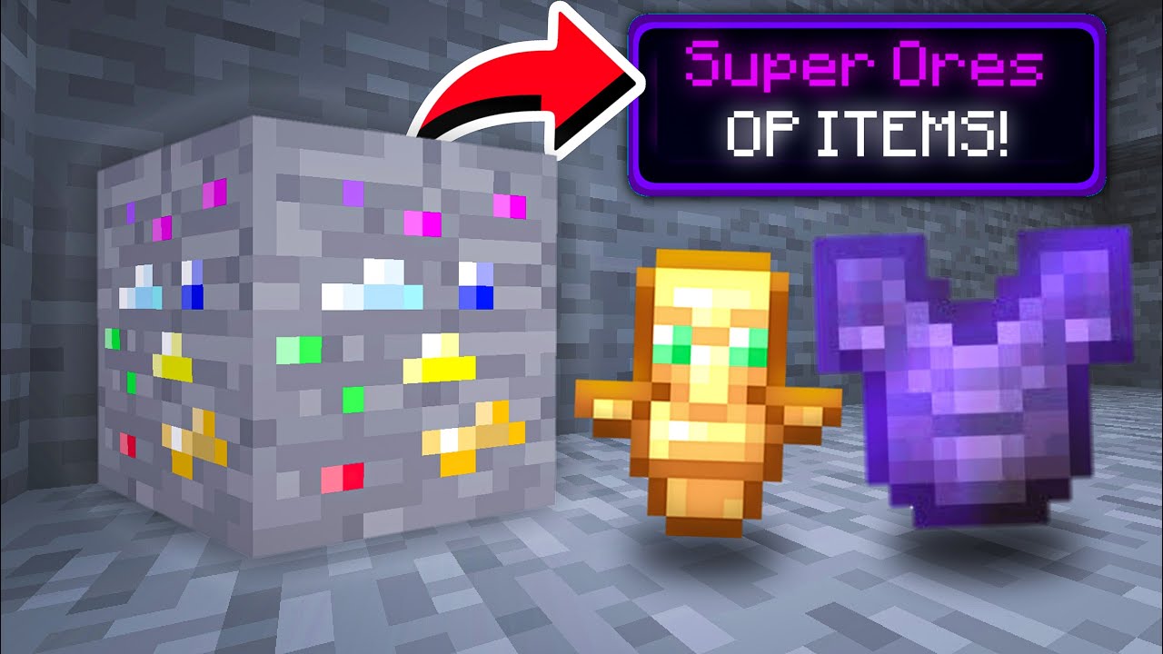 Minecraft, But Ores Drop SUPER OP Items 🤩 - YouTube