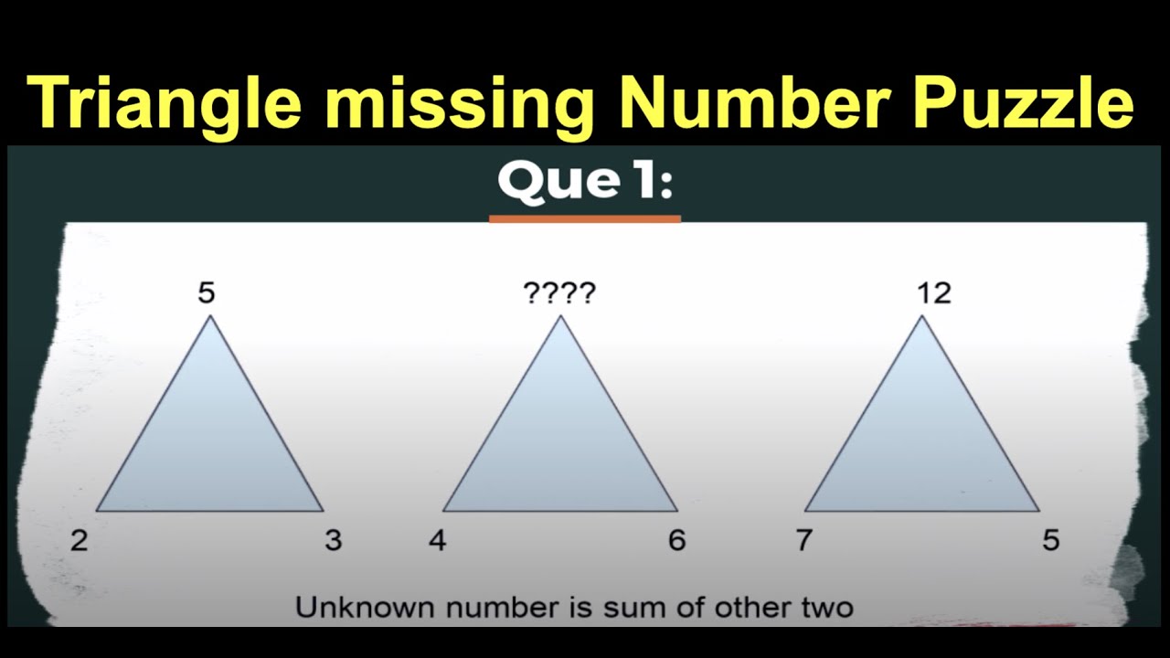 11 Triangle Puzzle Solution Find The Missing Number YouTube 11-triangle-puzzle-solution-find-the-missing-number-youtube