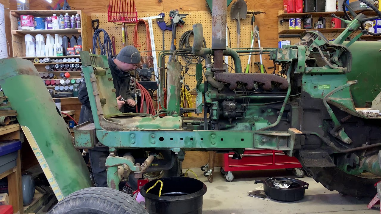 John Deere 2510 Front Engine Tear Down Part 1 - YouTube