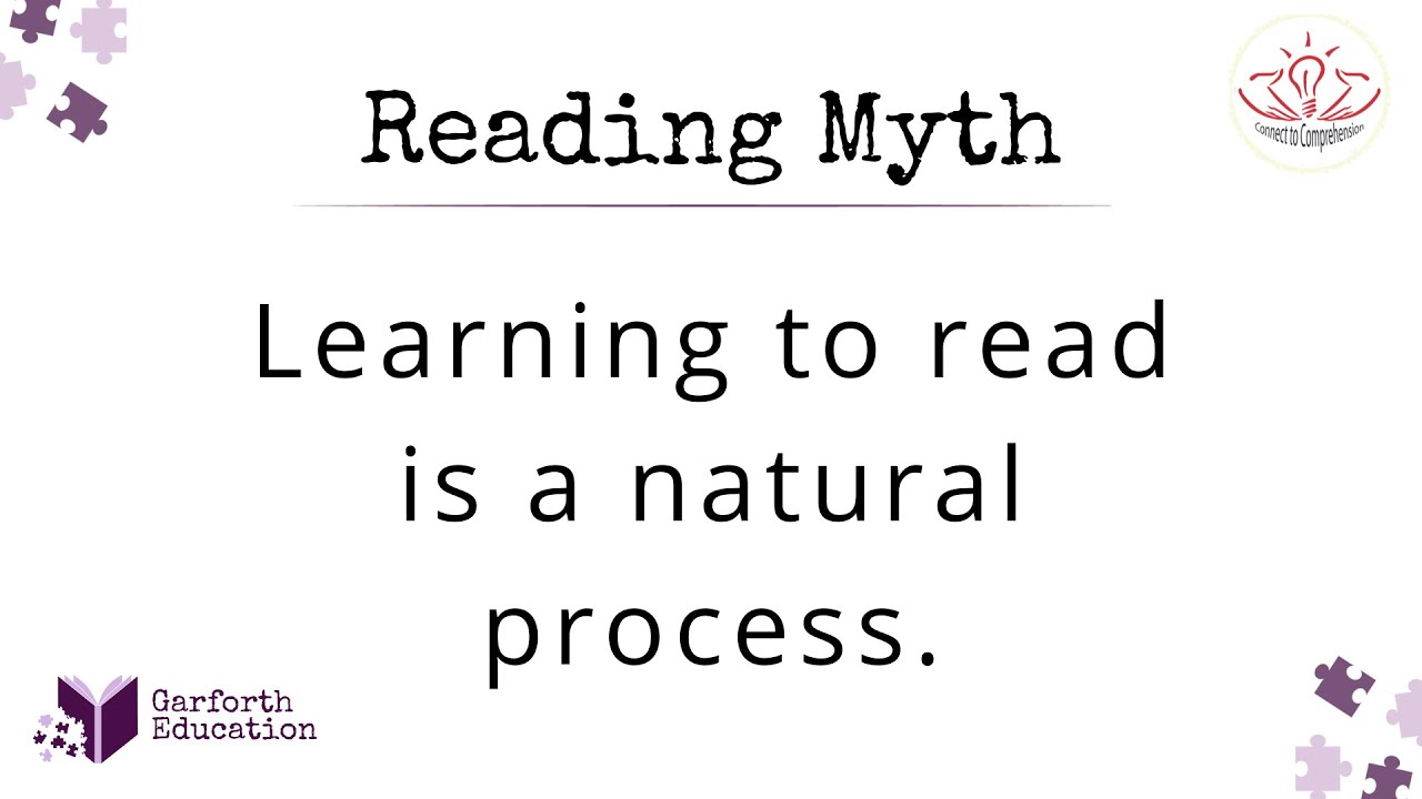 Reading Myth: Learning to read is a natural process - YouTube
