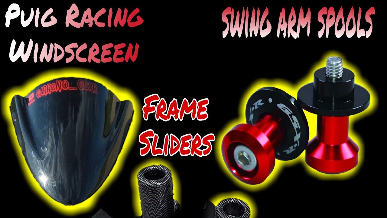 Puig Racing Windscreen, Frame Sliders & Swing Arm Spools! - YouTube