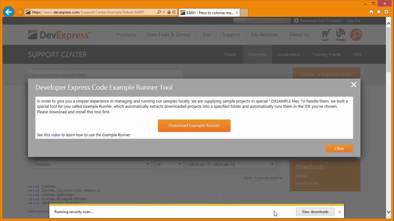 DevExpress Example Runner - YouTube