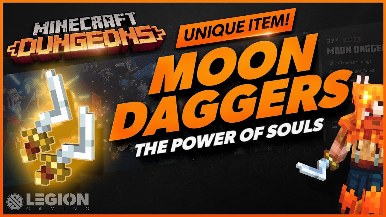 Minecraft Dungeons - MOON DAGGERS | Unique Item Guide - YouTube