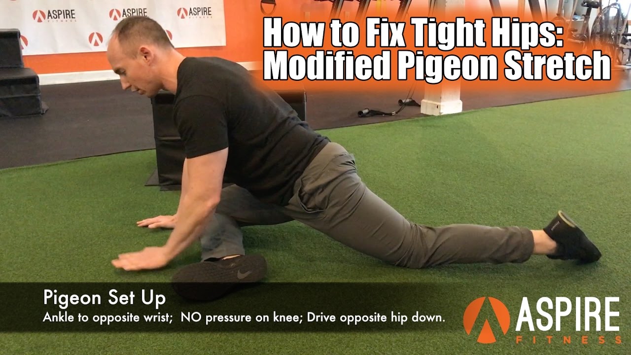 Modified Pigeon Stretch - YouTube
