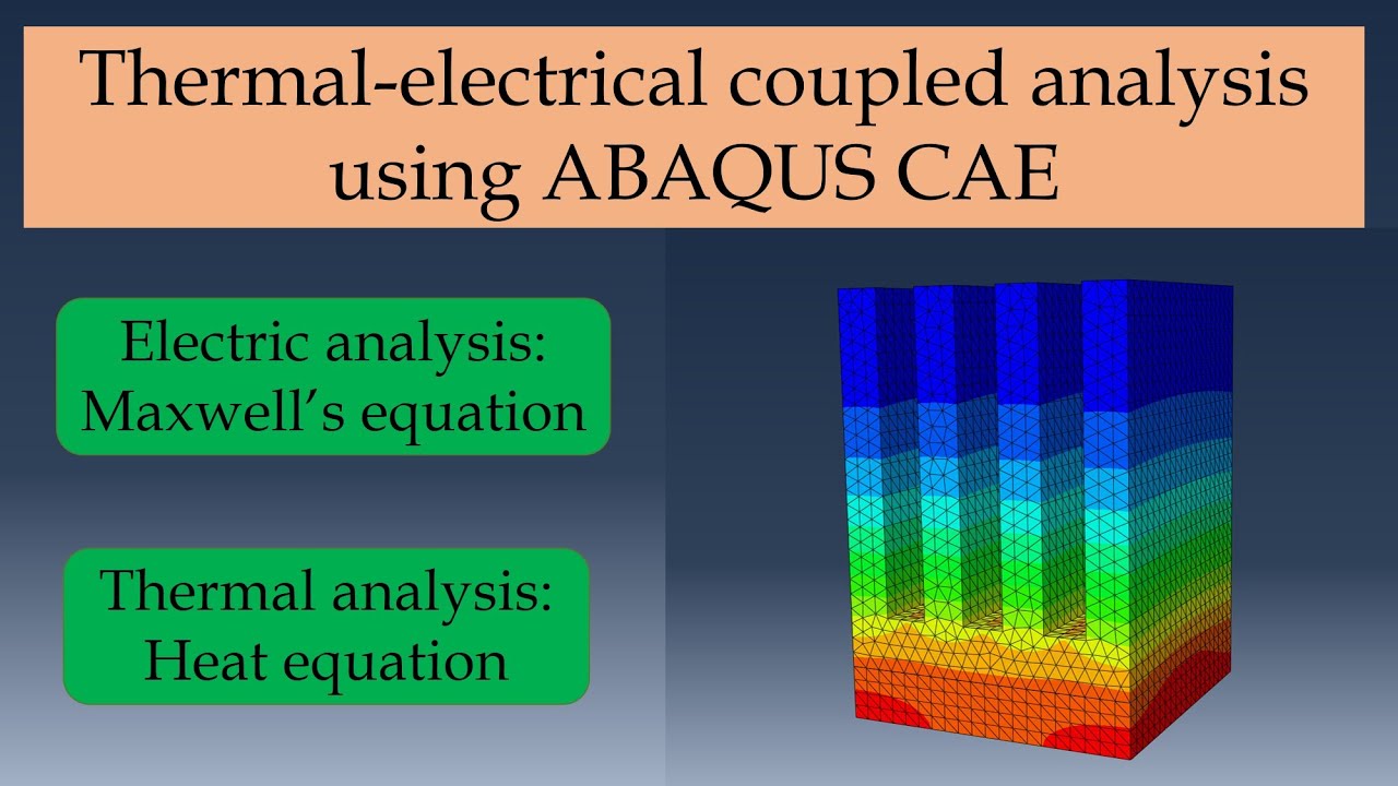 Thermal-electrical fully coupled analysis using Abaqus CAE tutorial - YouTube
