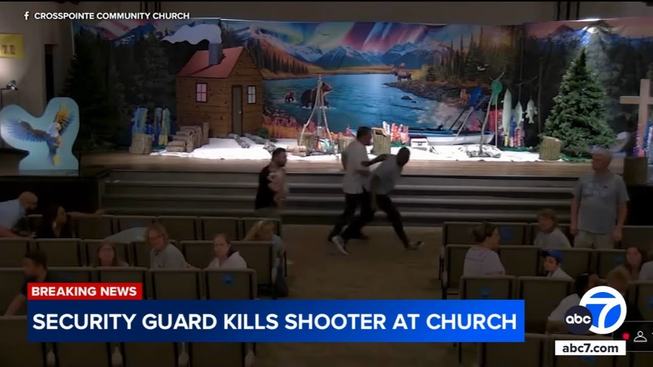 Suspect shot, killed by security guard after shooting at church in ...