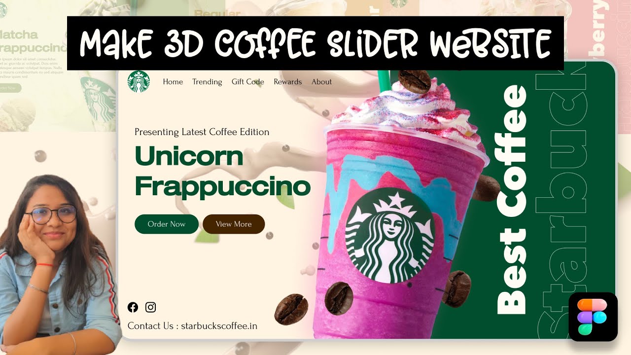Figma Tutorial: Design Animated 3d Coffee Slider Website Design - YouTube