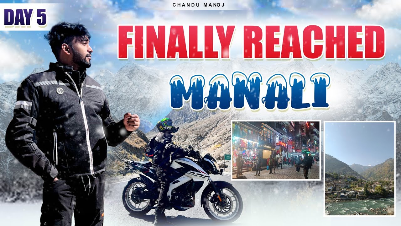 Hyderabad to Manali || day 5 || Telugu Moto vlogging || chandu manoj ...