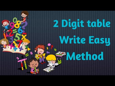 Two digit tables write ️ easy method - YouTube