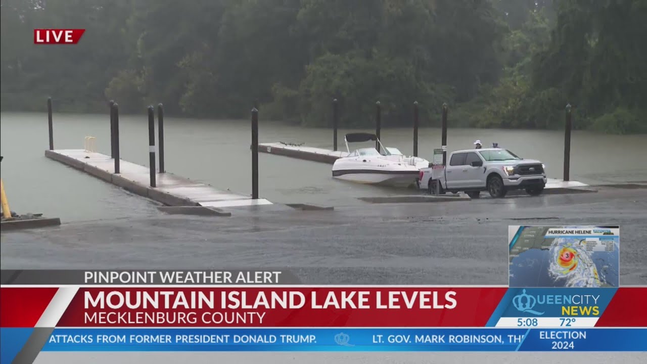 Mountain Island Lake at risk of spilling over - YouTube