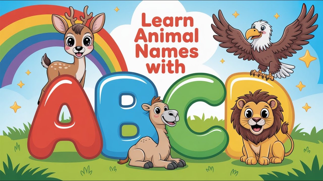 Learn Animals with ABCD | A for Ant B for Bear | ABCD Animals for Kids ...
