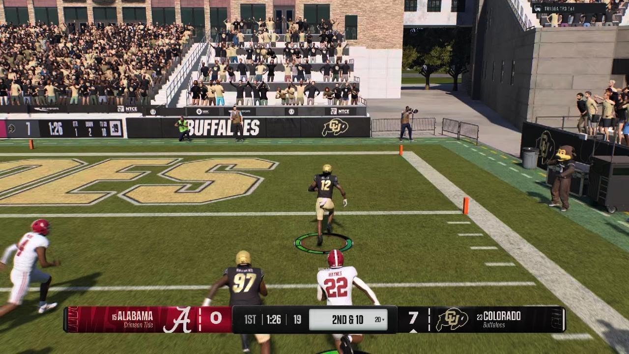 Travis Hunter swoops in for the 20 yd scoop n score vs #15 Alabama ...