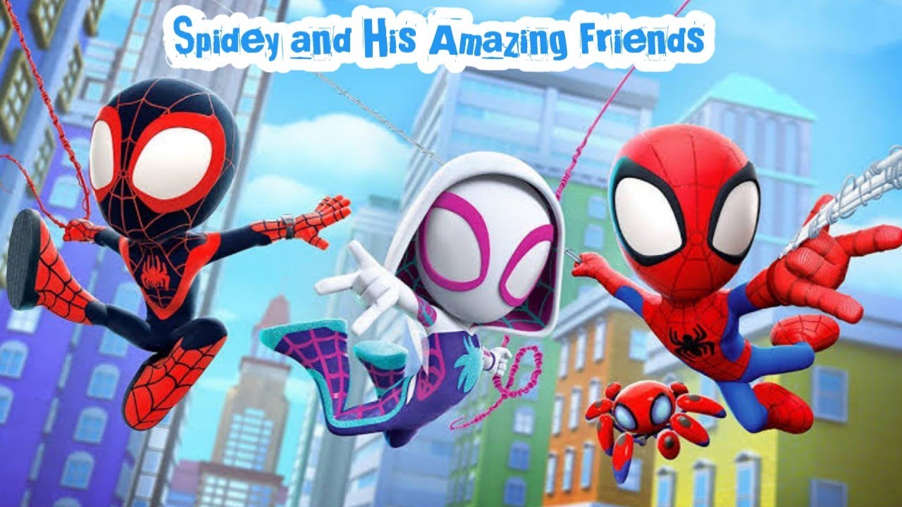 Spidey and His Amazing Friends 🕷️🕸️Spidey, Spin, Ghost-Spider Cartoon ...