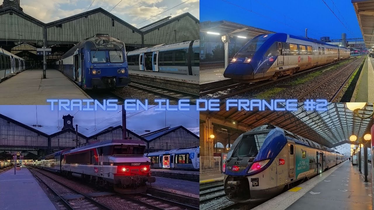 Grosse compilation de trains en Ile de France (RER, FRET, TER ...