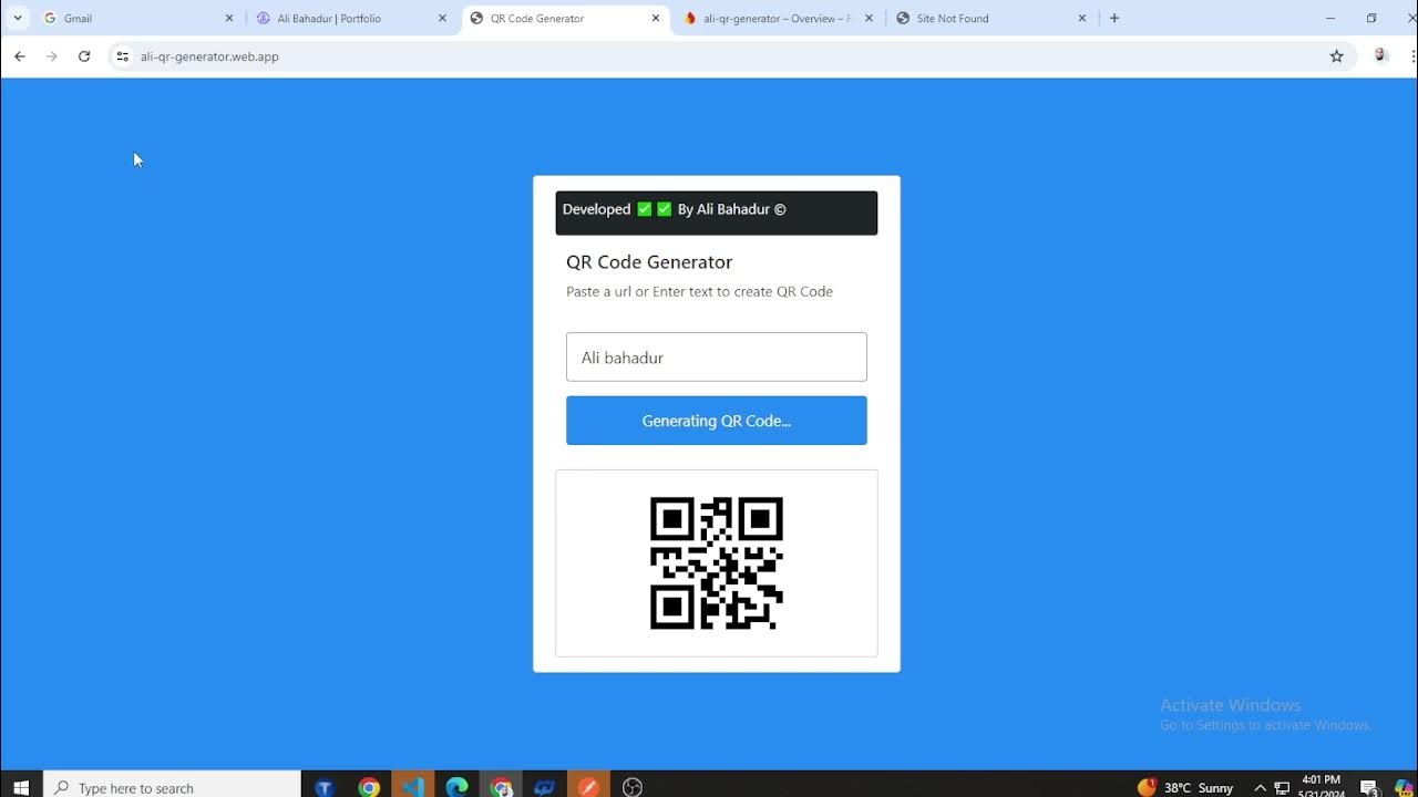 Qr Code Generator Html Css Javascript Youtube
