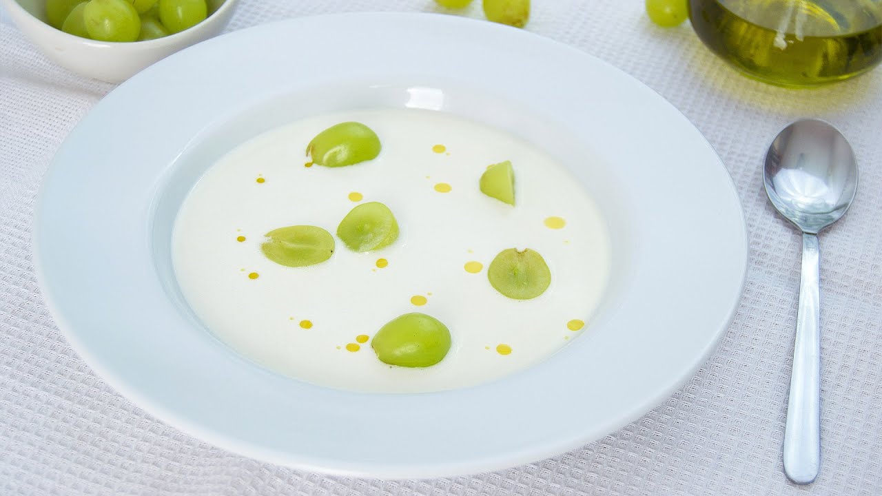 Chilled Almond-Garlic Soup with Green Grapes - How to Make Spanish ...