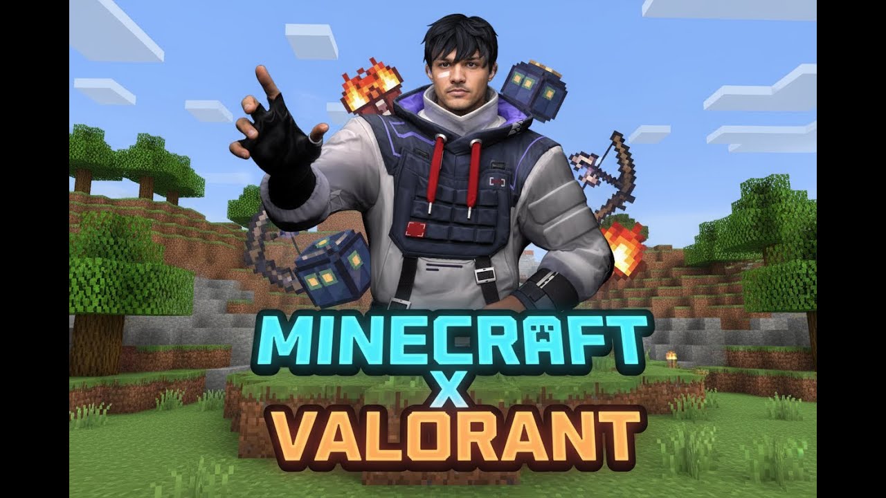 Minecraft X Valorant || Playing minecraft for the first time ...