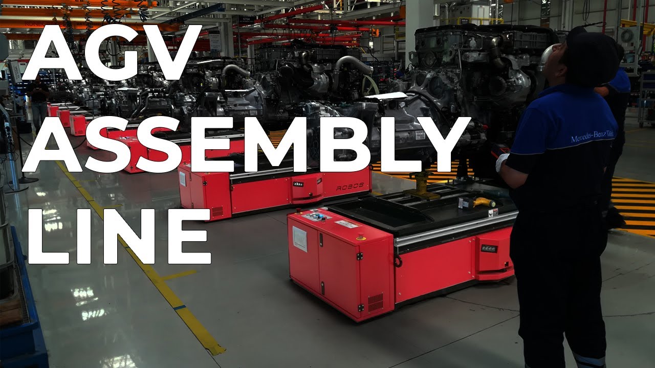 Contactless Energy AGV Assembly Line - YouTube