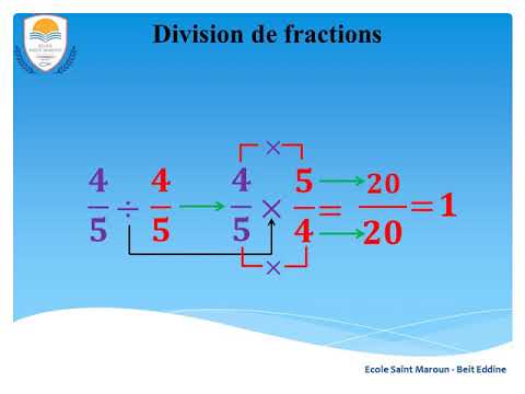 Maths - EB6 - Multiplication et division de fractions (3) - Division de ...