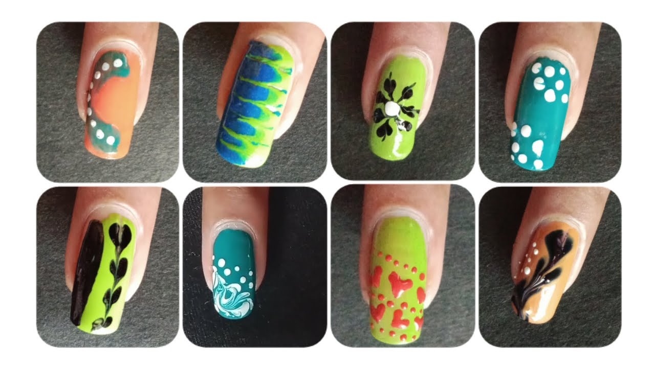 8 beautiful and easy nail design at home😘 || Nail Art || By Re Nail Art ...