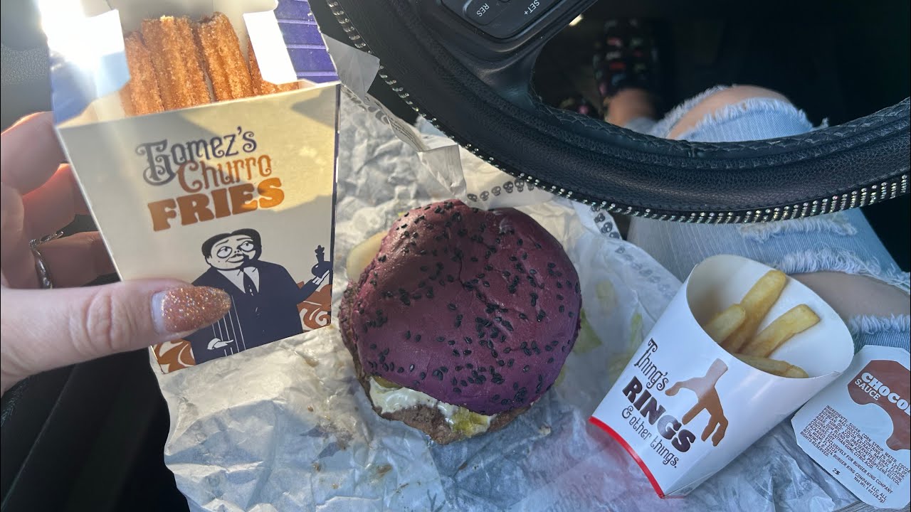 Burger King 👑 Adams Family Meal 🍔Wednesdays Whopper 🍔 Eat With Me - YouTube