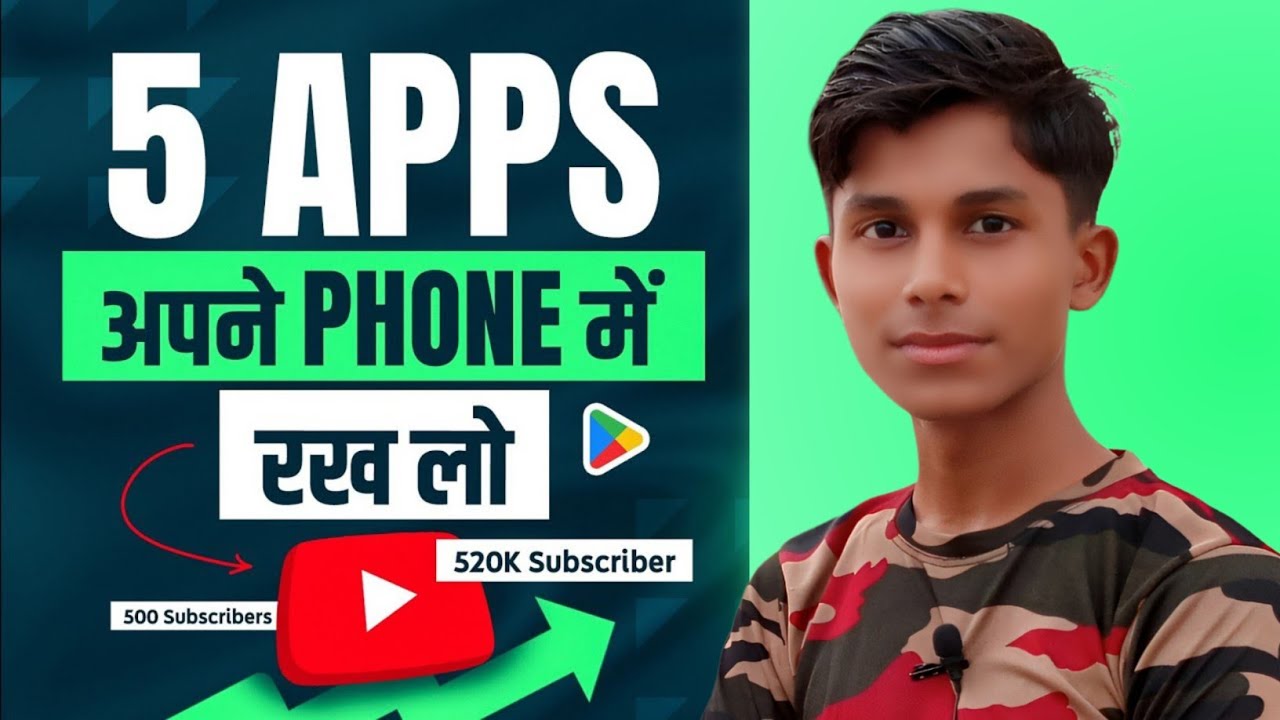 5 Most Important Apps हर YouTuber के Phone में होनी चाहिए | 5 Best Apps ...