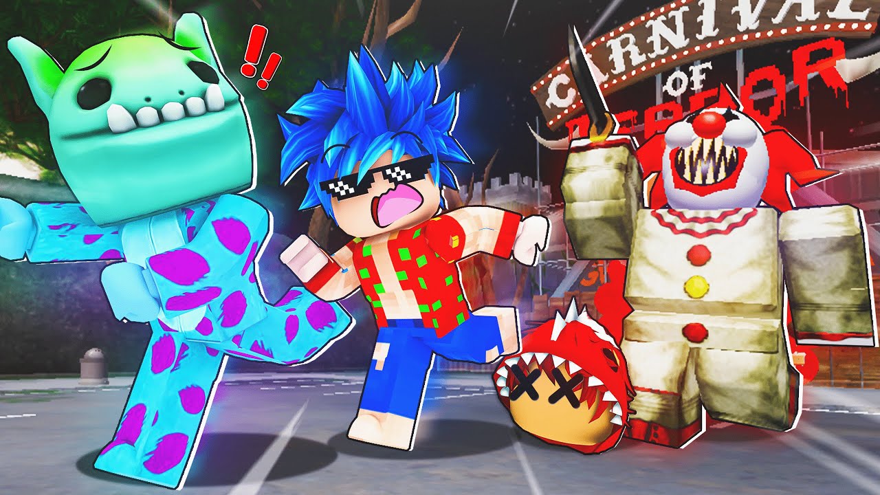 ESCAPAMOS del CARNIVAL OF TERROR! UN PAYASO NOS QUIERE MATAR EN EL ...