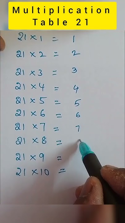multiplication table 21 || tables || shortcut trick #shorts - YouTube