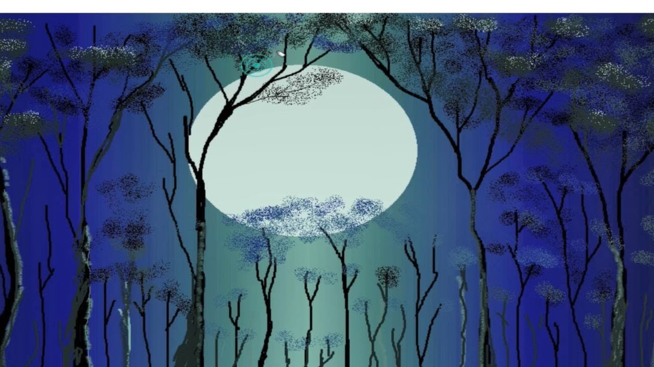 Forest scenery drawing in mspaint🌾Ms Paint🌴Scenery drawing#computer ...