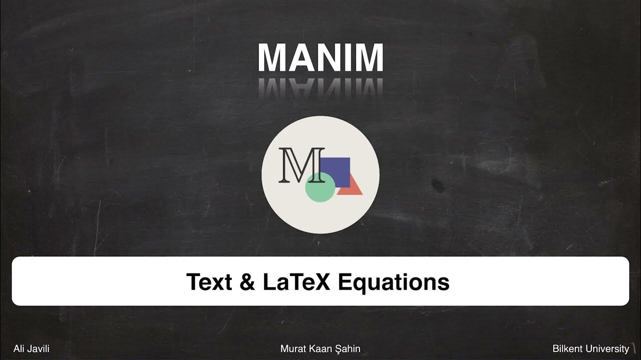 Manim Text And Latex Equations Youtube