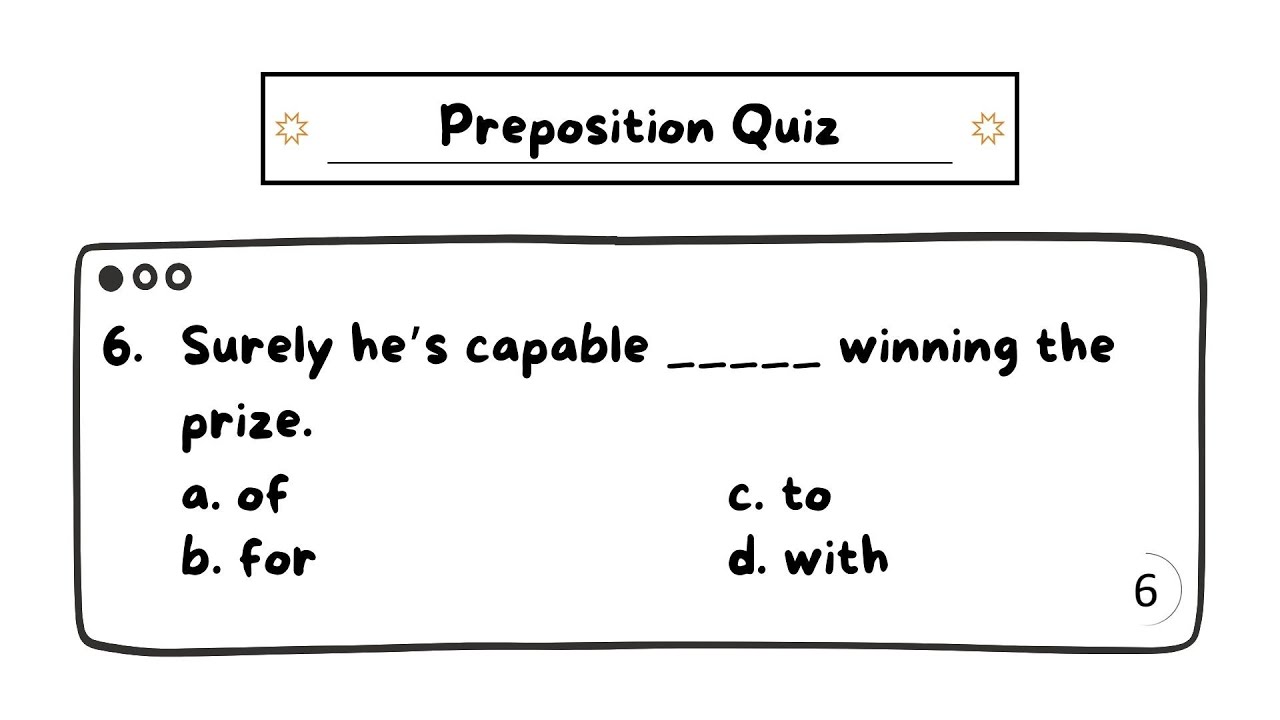 ENGLISH QUIZ | PREPOSITION | IELTS | TOEFL - YouTube