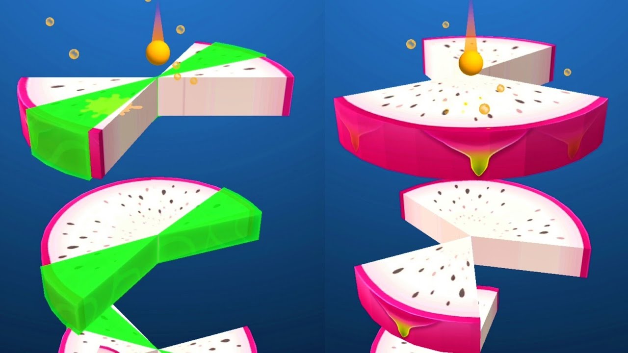 Fruit Jump Ball! Very satisfying and relaxing ASMR slicing game - YouTube