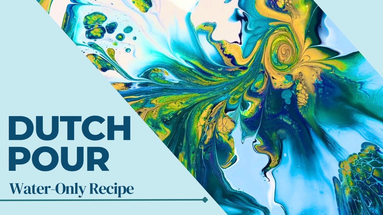 (117) Blue💙 & Green💚 Dutch Pour in Split Colors | Water-Only Recipe ...