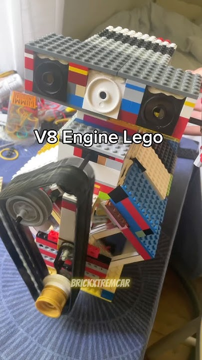 Lego V8 Engine. Credit: @legoengines2 #lego #legoengine #engine #v8 # ...