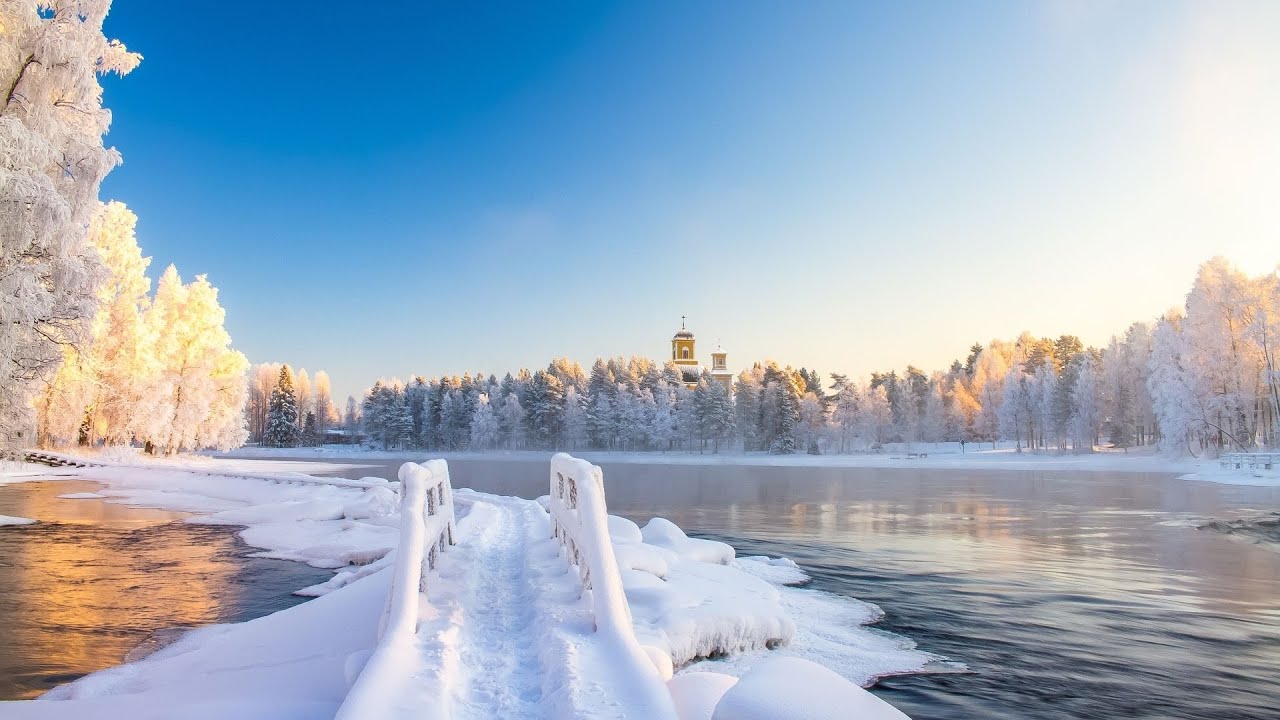 Winter Ambient Music, Relaxing Piano Music for Cold Snowy Winter ...
