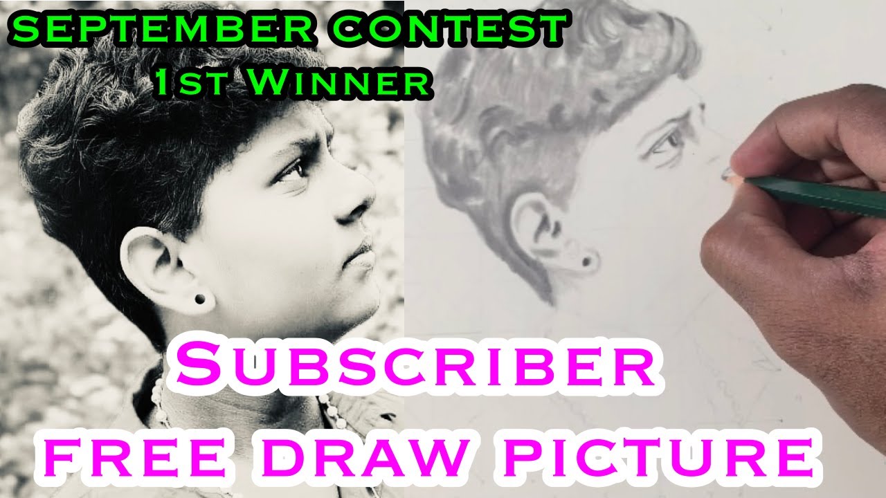 1st Winner on September Contest| Free draw picture| | How to draw ...
