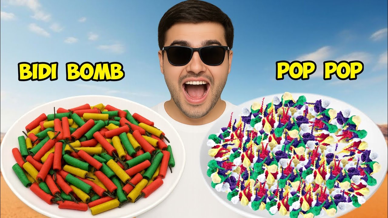 Unlimited Firecrackers Poping Challenge | BIDI BOMB and POP-POP - YouTube