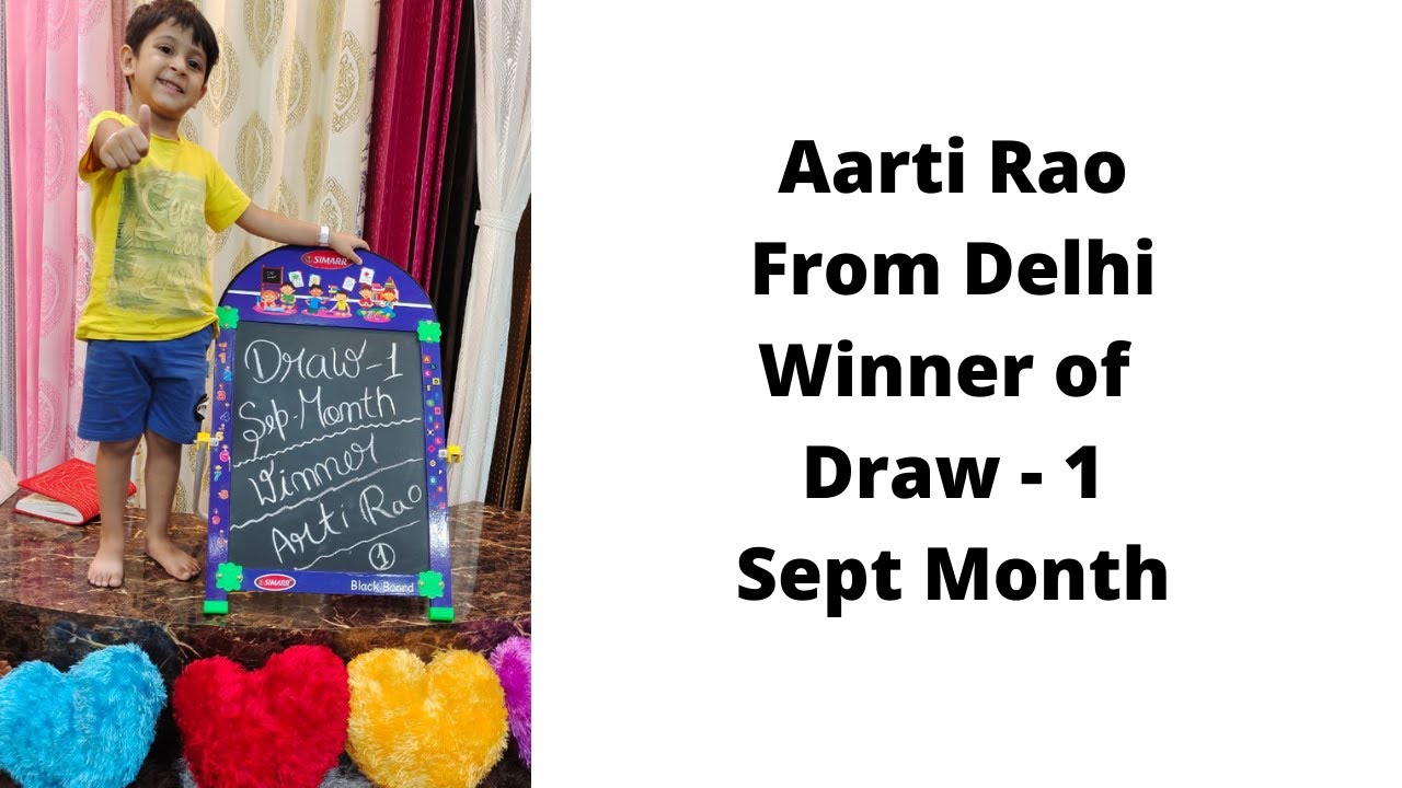 Aarti Rao From Delhi - Number 1 Winner of Parry Terry Draw 1 Monthly ...