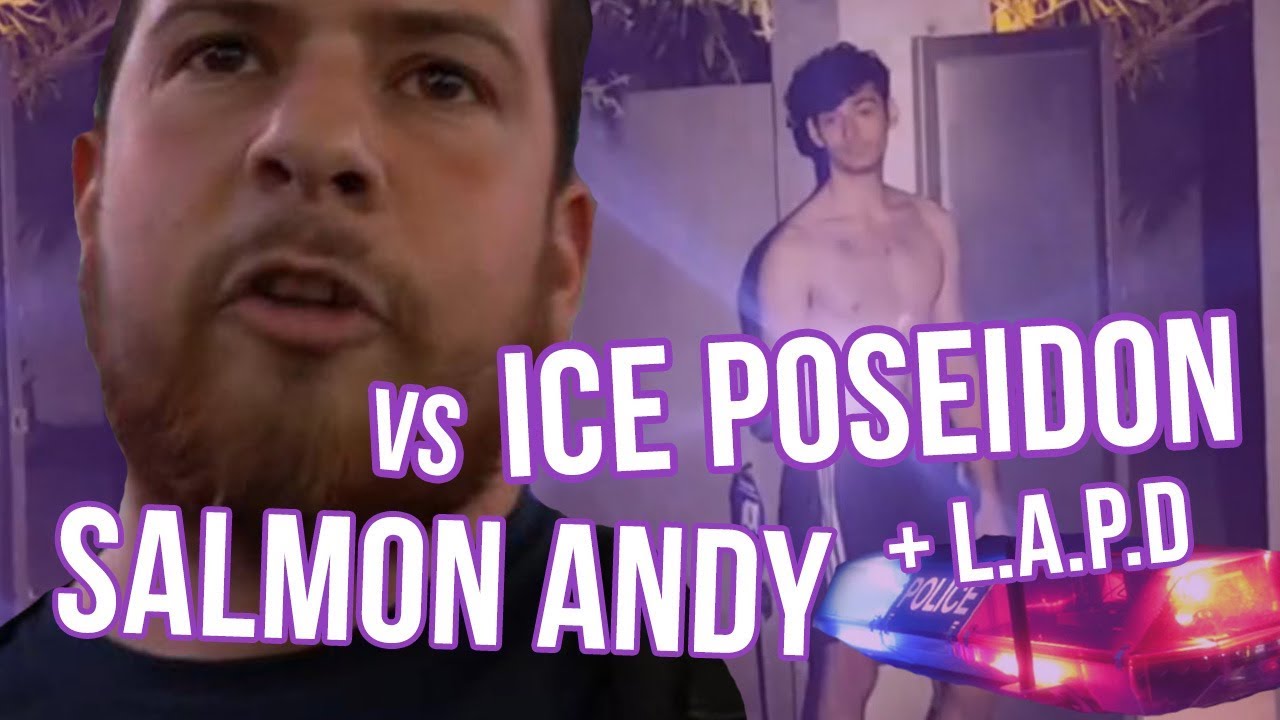 Ice Poseidon vs Salmon Andy ft. LAPD (outside the Scuffed Mansion ...