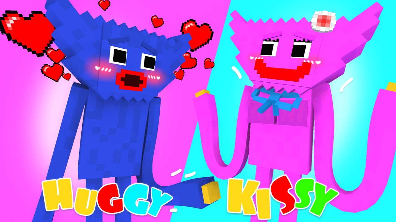 Boy Huggy Wuggy and Girl Kissy Missy - Minecraft Animation - YouTube