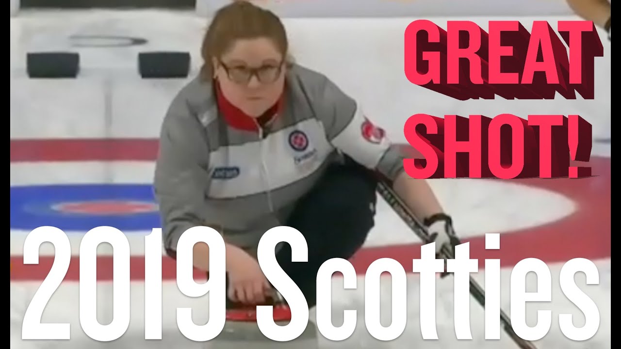 2019 Scotties Tournament of Hearts - Kerry Galusha (NWT) Runback double ...