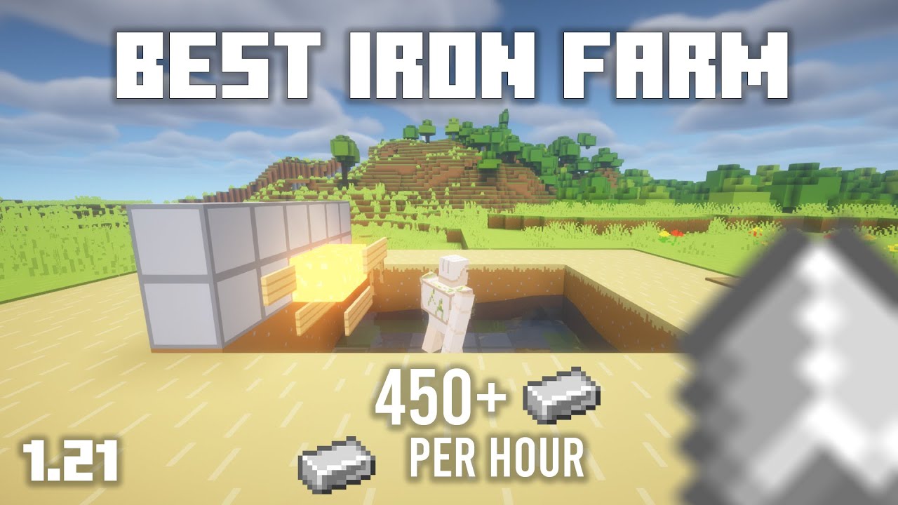 The BEST Infinite Iron Farm in Minecraft 1.21! - YouTube