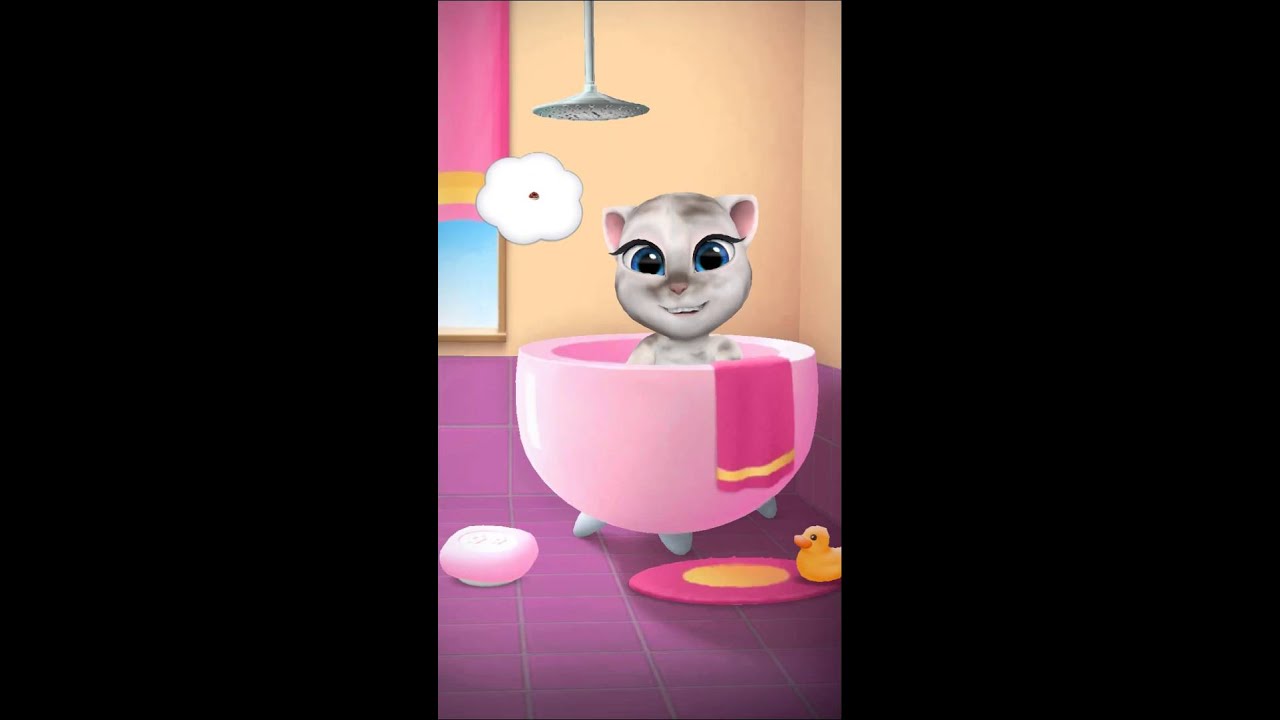[My Talking Angela] Now this is how you take a bath - YouTube