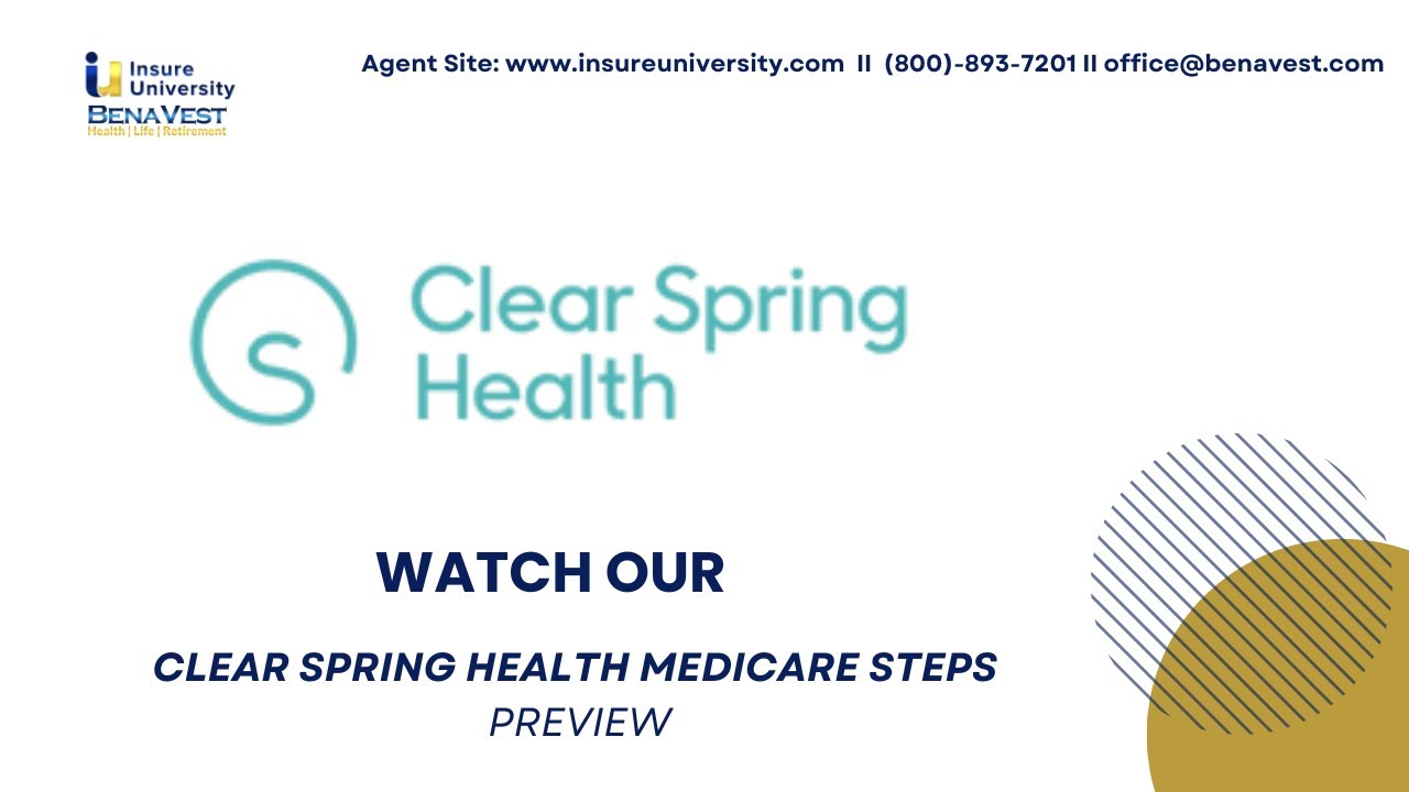 🔹 Clear Spring Health Medicare Contracting Steps | How to Get Appointed ...