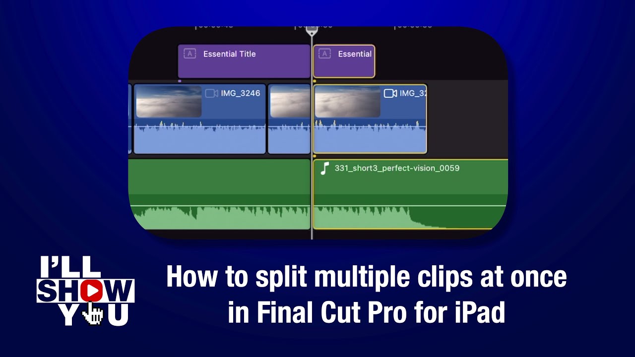 How to split multiple clips at once in Final Cut Pro for iPad - YouTube