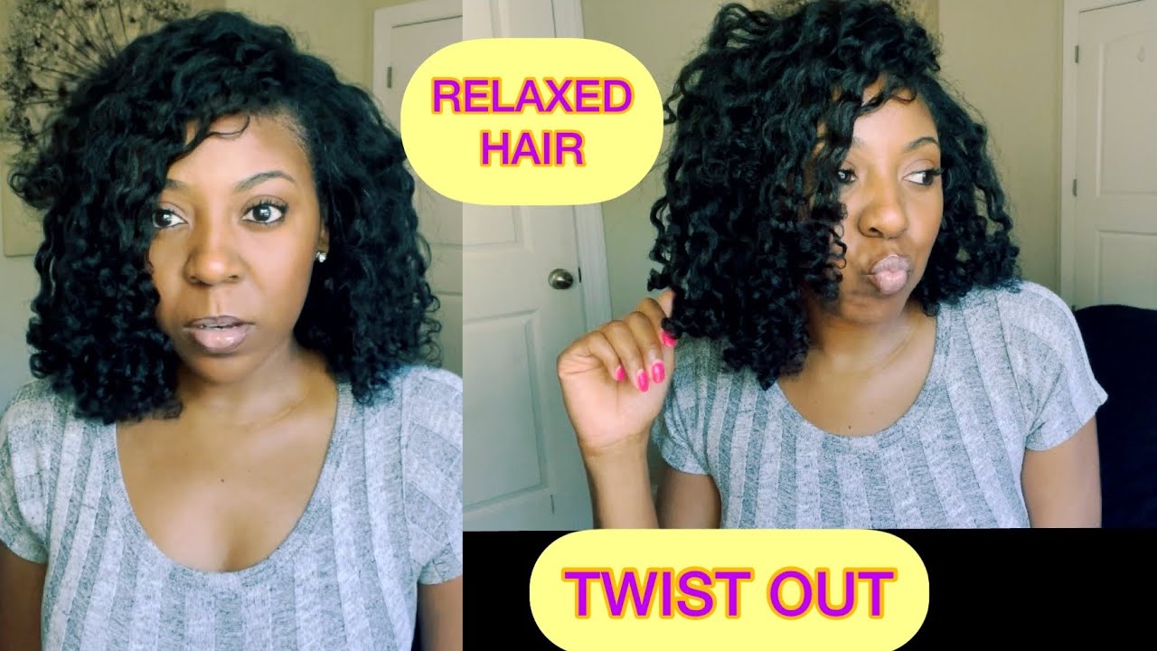 EASY TWIST OUT ON RELAXED HAIR | LOW MANIPULATION STYLES - YouTube